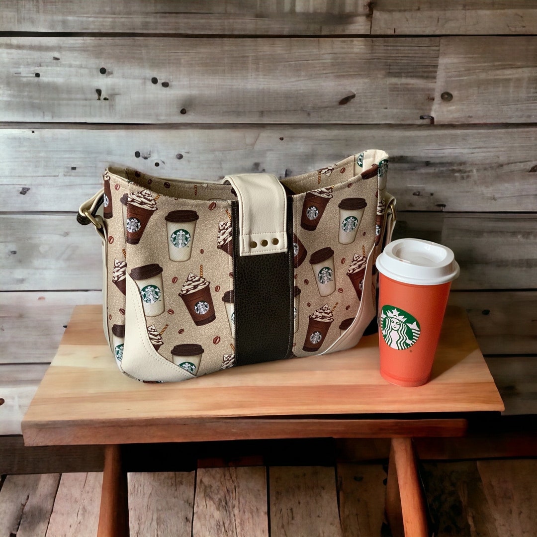 Shoulder Bag Starbucks Vinyl Print Used - Etsy