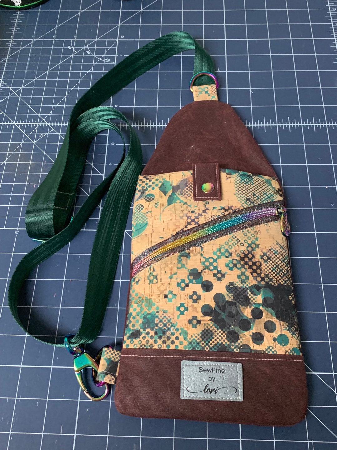 Mini Traveler Sling Pouch: by Kandou Patterns - Cork and Waxed Canvas ...