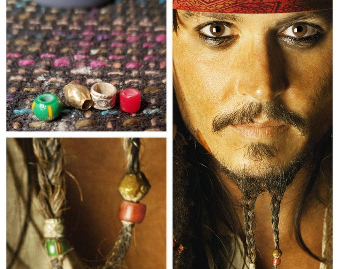 Jack Sparrow Beard Extensions and Chin Beads for Moustache Hair - Etsy ...