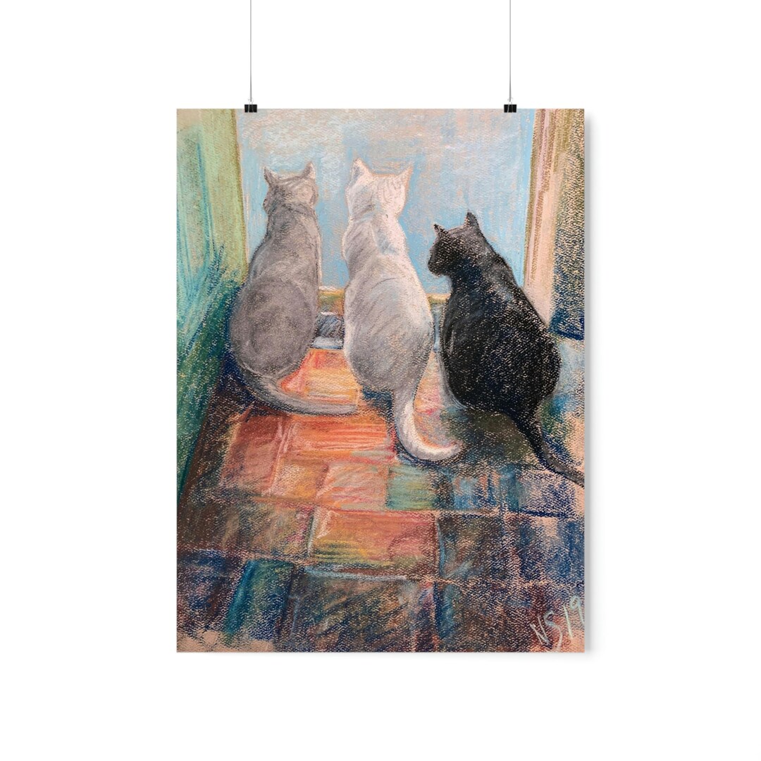 Monochromatic Cats on Premium Matte Vertical Posters - Etsy