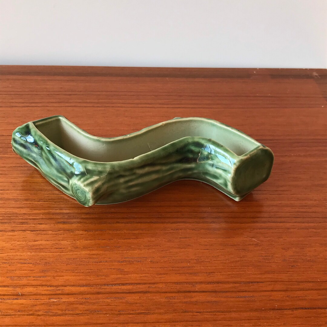 Wade Posy Vase Green “fallen Log” Kitsch - Etsy