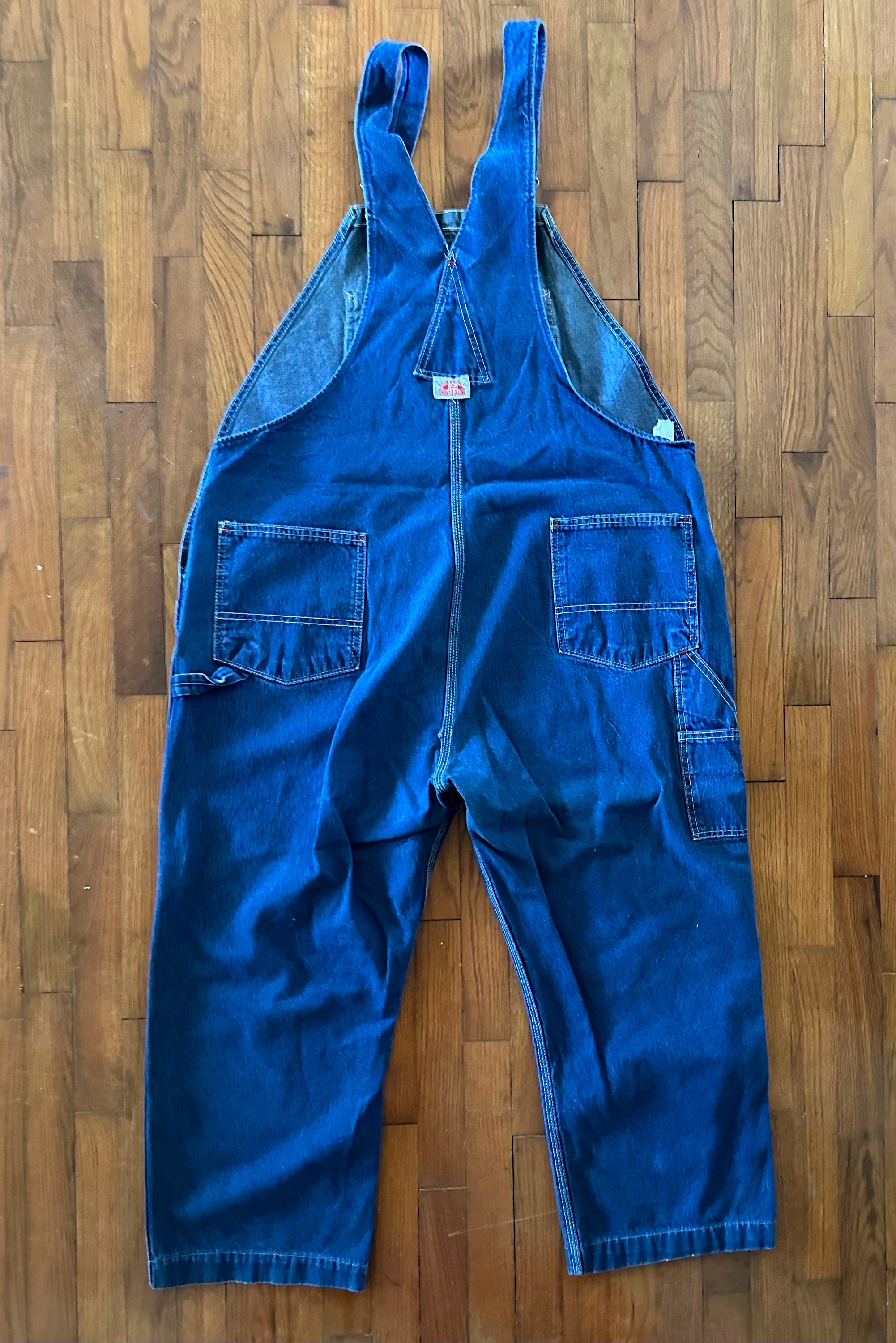 Vintage Roundhouse 90's Overalls 48 X 30, Dark Denim Bib Overalls ...