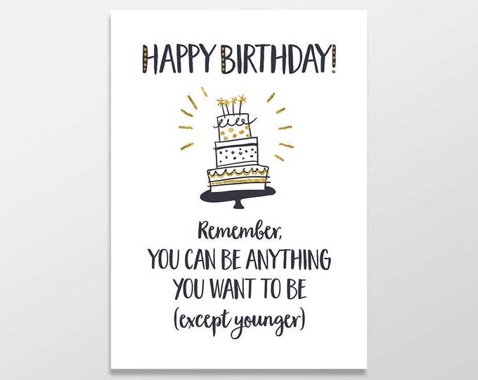 Funny Birthday Greeting Card With Envelope Bday IQ Test Results , for ...
