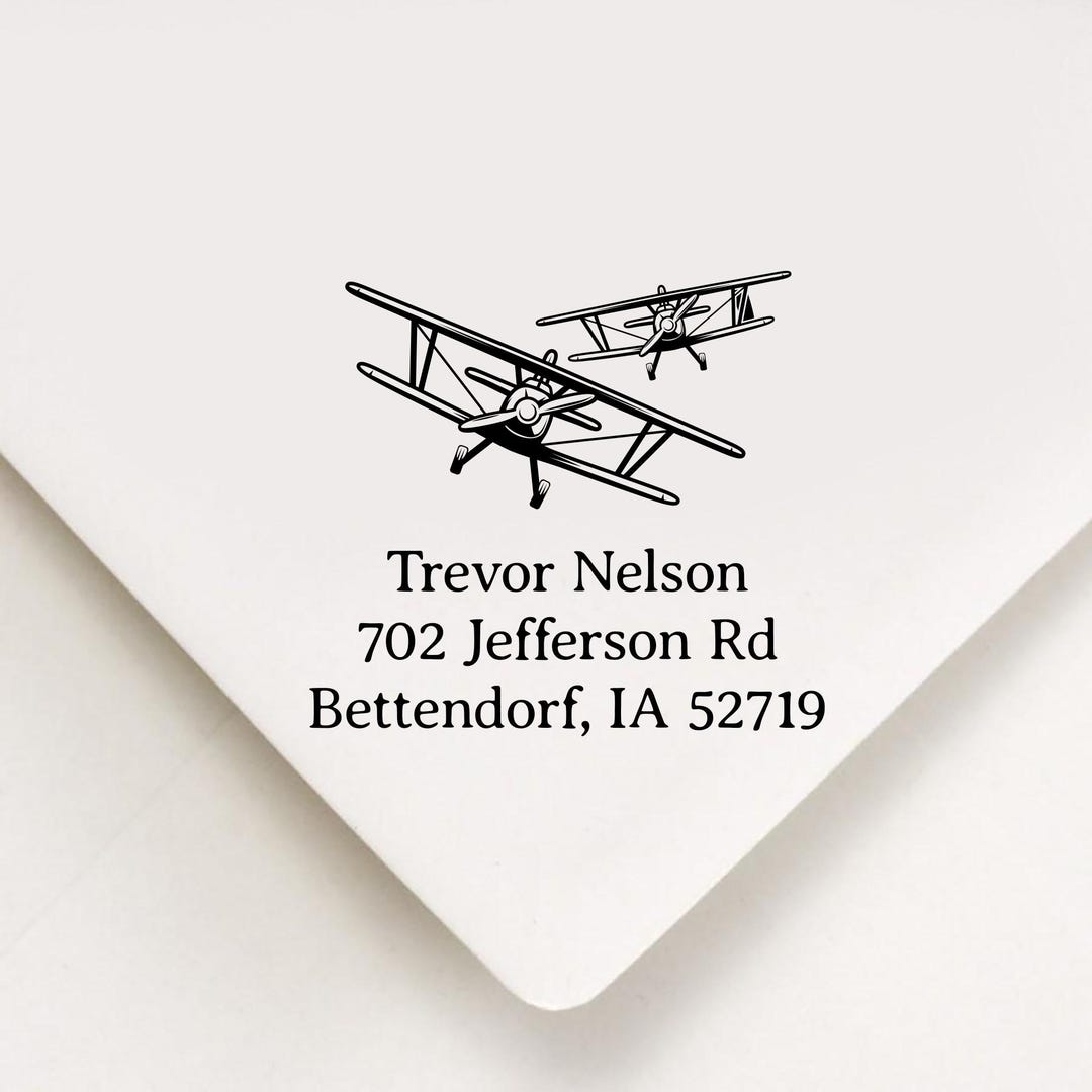 Aviation Return Address Stamp, Custom Stamp, Self Inking Stamp ...