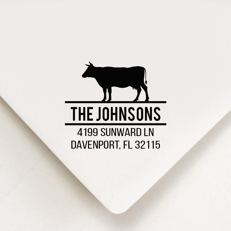 Cow Rubber Stamp - Etsy
