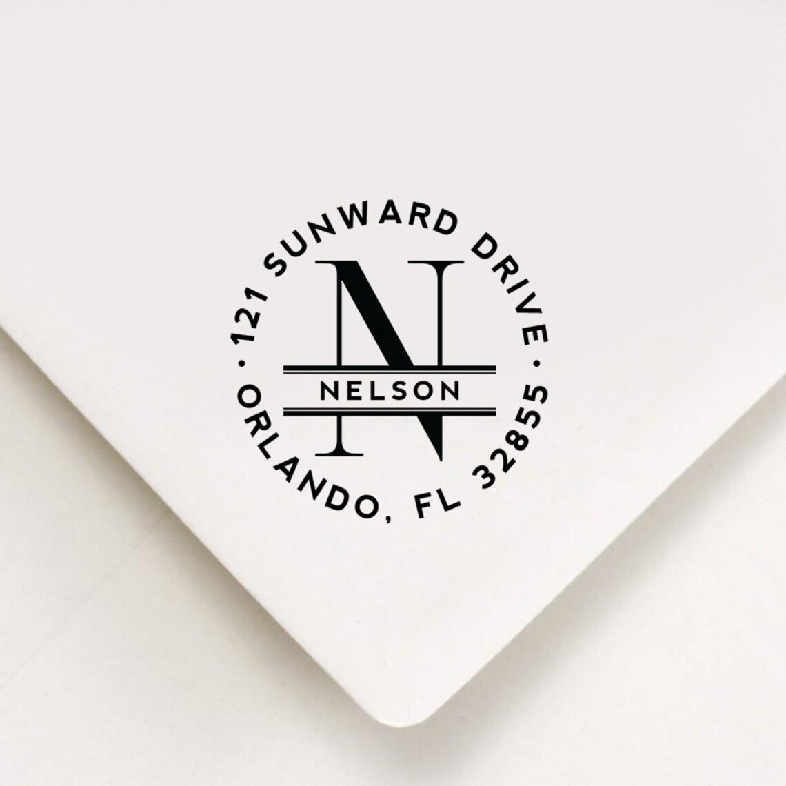 Monogram Return Address Stamp Custom Stamp Self Inking - Etsy