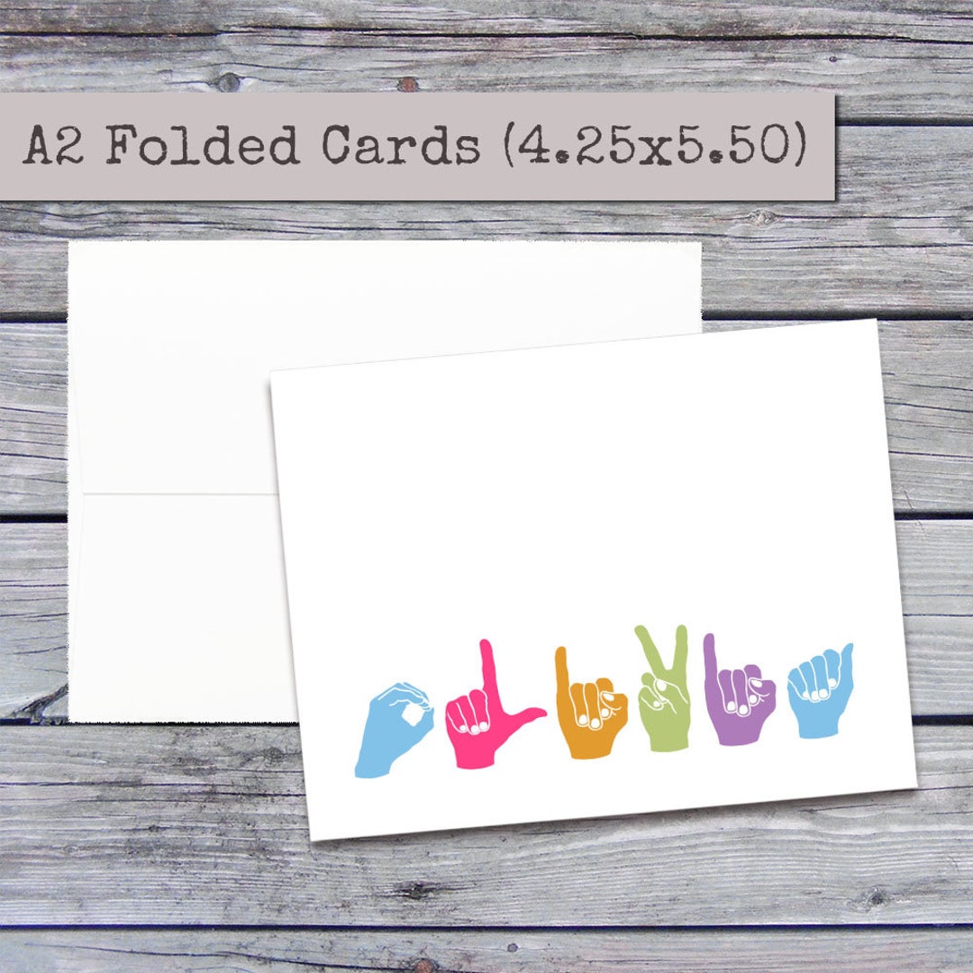 ASL Gift - Personalized ASL Stationery Set - Personalized Stationary ...