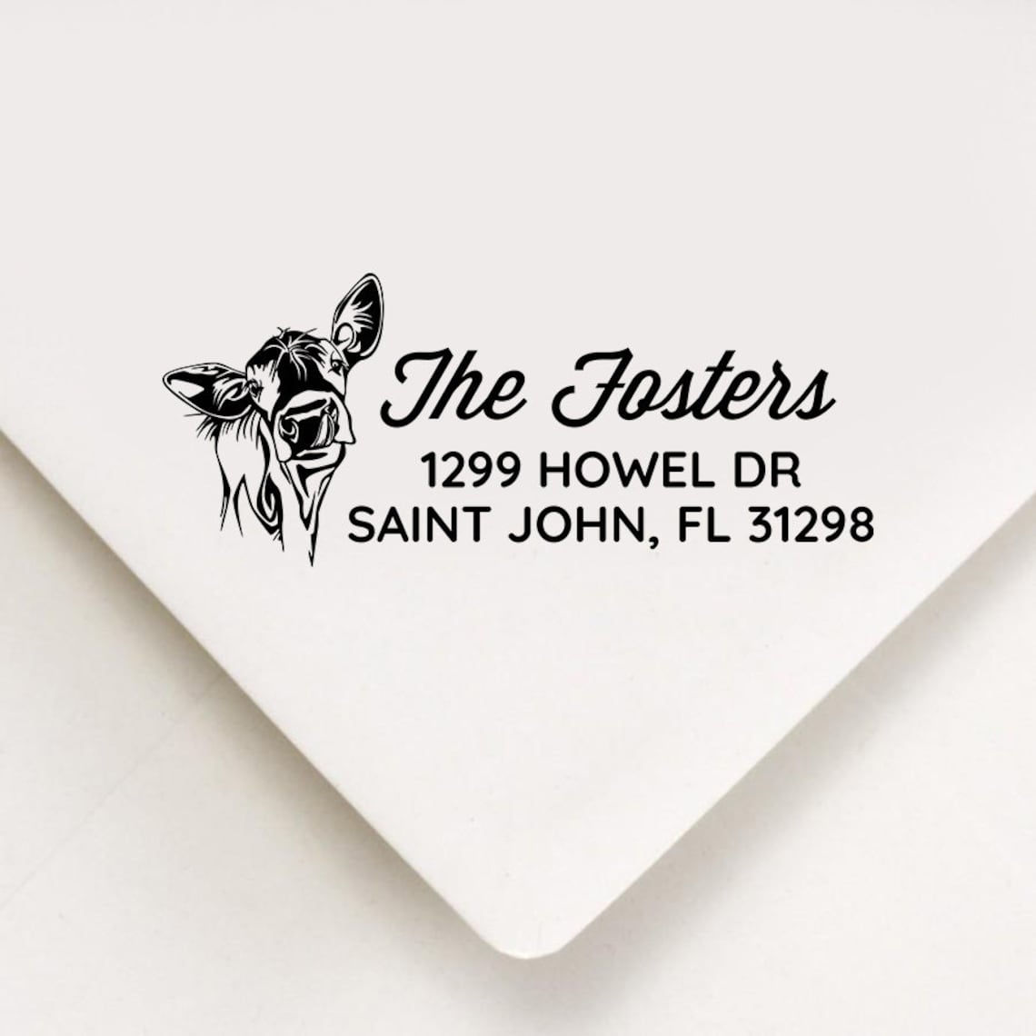Funny Cow Return Address Stamp Custom Stamp Self Inking - Etsy