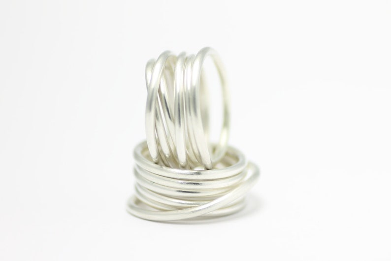 Coiled ring silver | Etsy