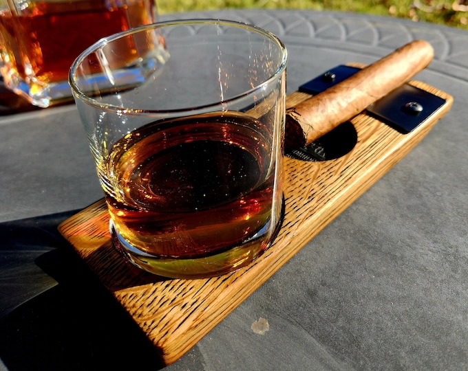 Whiskey Barrel Coaster Cigar Coaster Whiskey Gifts for Him Groomsman ...