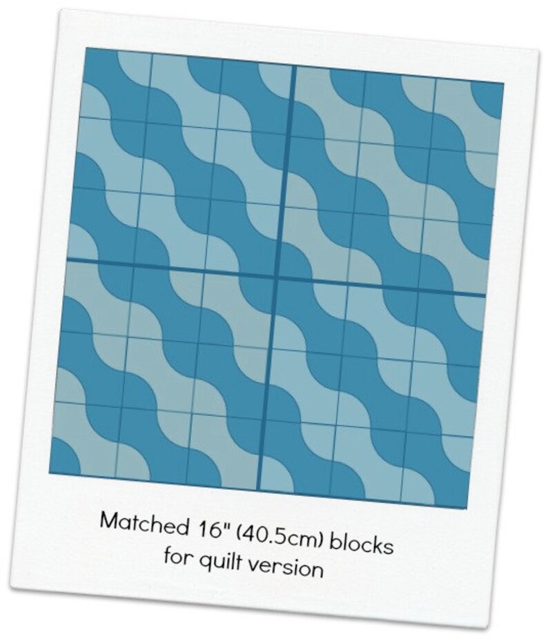 Moon Waves Patchwork Quilt Block PDF Sewing Pattern Download - Etsy