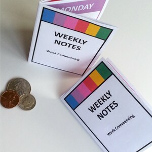 Printable Mini Weekly Notes Booklet Handbag Size - Bright Organization ...