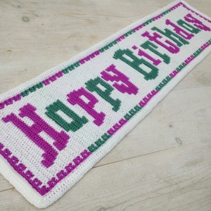 CROCHET PATTERN - Happy Birthday Banner - Rainbow Stash Buster ...