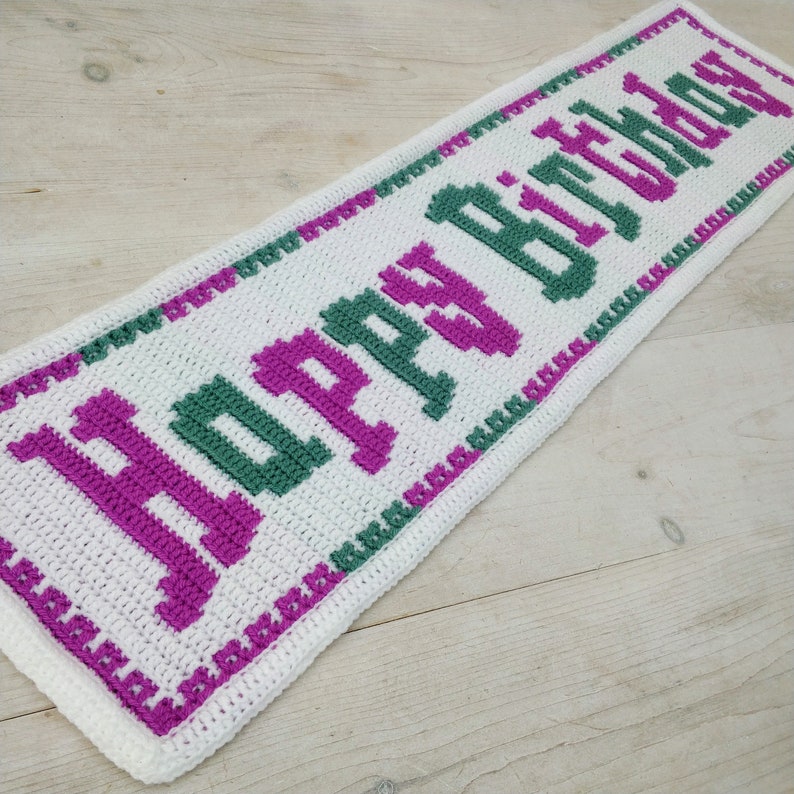 CROCHET PATTERN Happy Birthday Banner Rainbow Stash Buster - Etsy