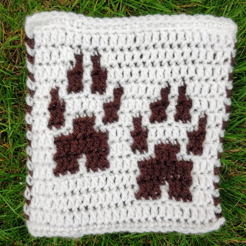 Dog & Paw Motifs Simple Overlay Mosaic Crochet MOTIFS Collection - Etsy