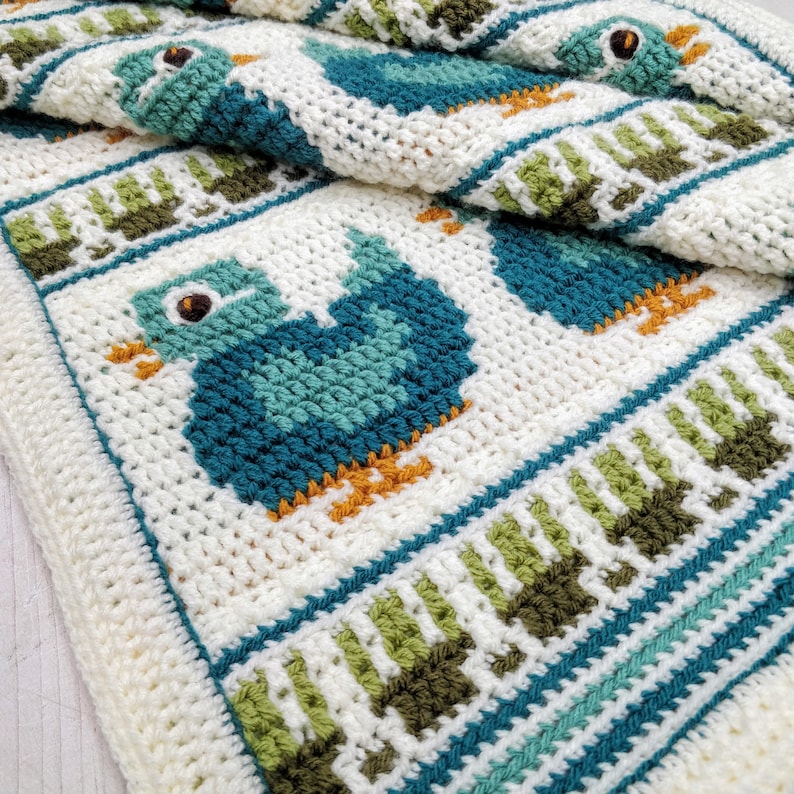 CROCHET PATTERN Duck Gallery Blanket Ducks Crochet Baby | Etsy
