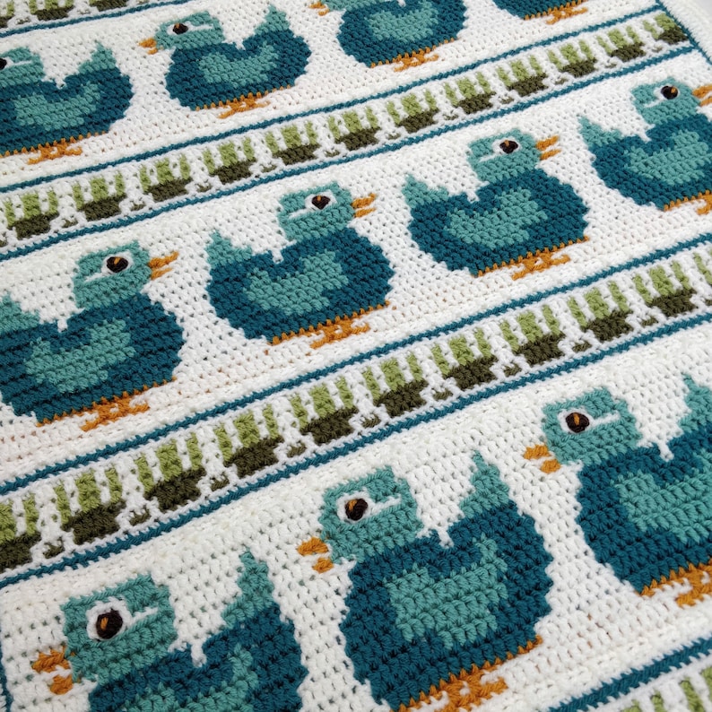 CROCHET PATTERN Duck Gallery Blanket Ducks Crochet Baby | Etsy