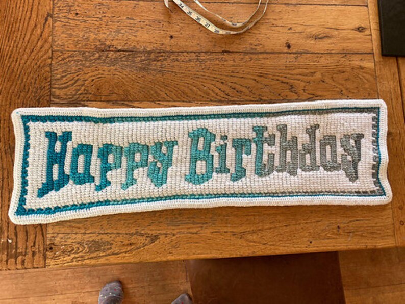 CROCHET PATTERN Happy Birthday Banner Rainbow Stash Buster - Etsy