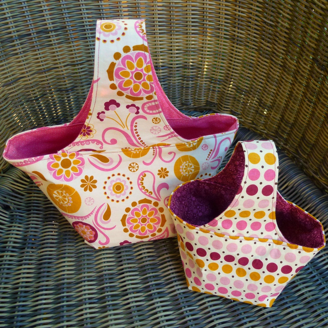 Cube Bag Basket - PDF Sewing Pattern Download - Sizes 4" or 6" (10cm or ...