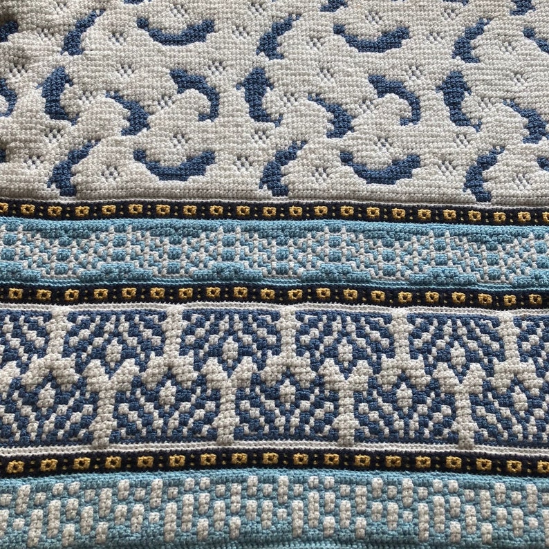 Crochet Pattern - Overlay Mosaic Crochet - in A Japanese Garden - Easy ...