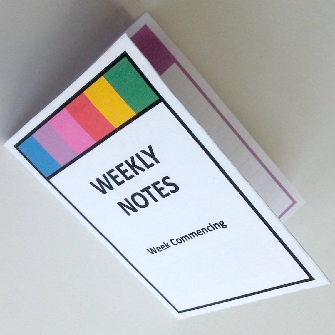 Printable Mini Weekly Notes Booklet Handbag Size Bright - Etsy