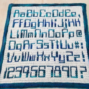 CROCHET PATTERN - Computer Console Alphabet and Cushion Pattern Font ...
