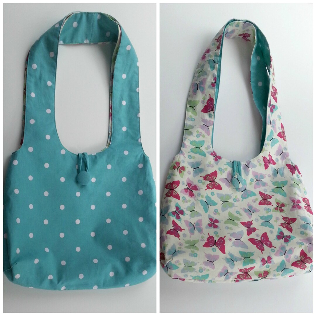 Reversible Hobo Bag Tote Purse Pattern - Instant Printable PDF Sewing ...