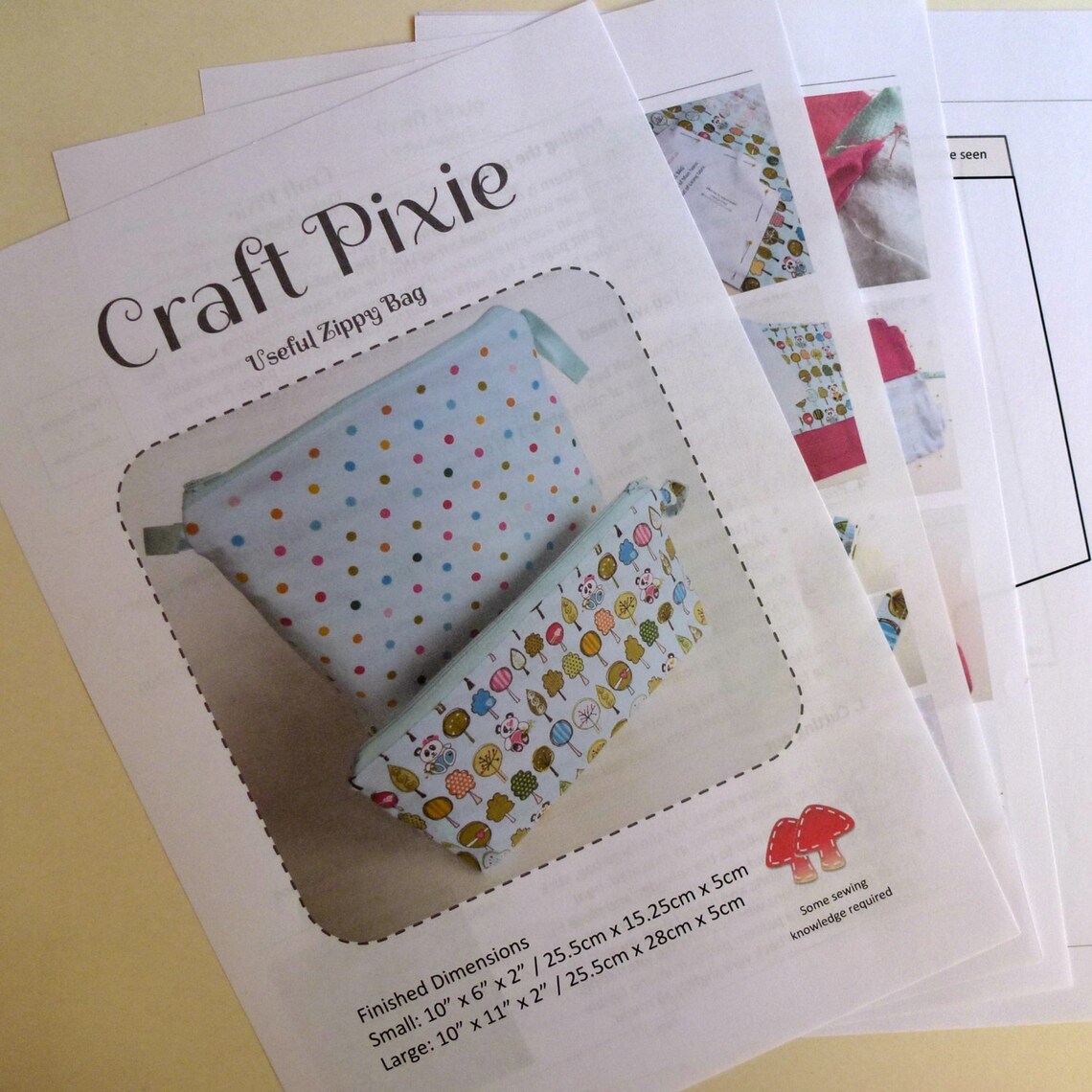 Useful Zippy Bag Case Pouch PDF Sewing Pattern Download - Etsy