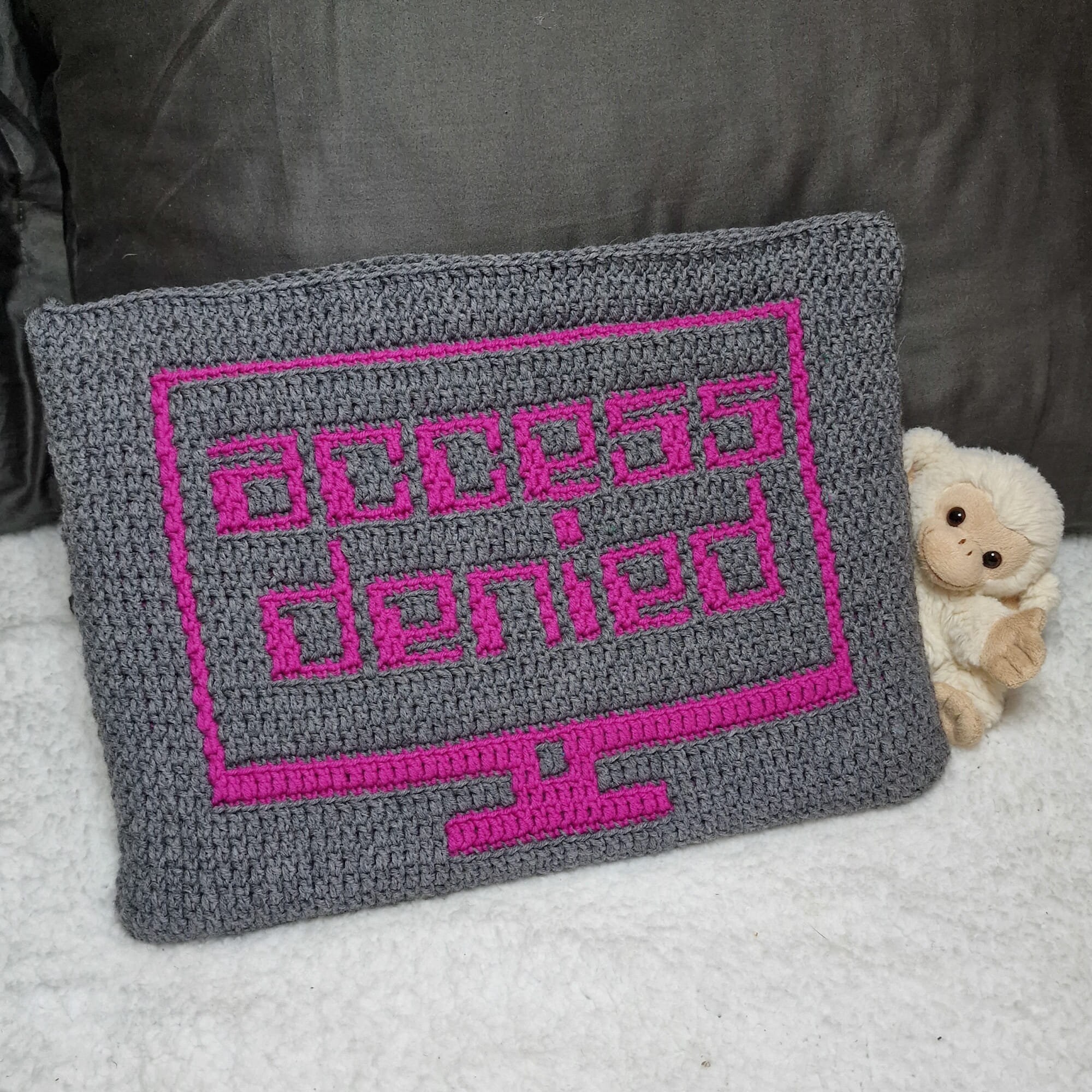 CROCHET PATTERN - Computer Console Alphabet and Cushion Pattern Font ...