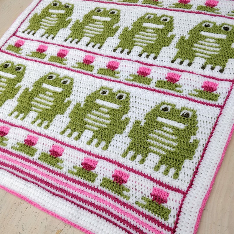 CROCHET PATTERN - Frog Chorus Blanket - Frogs Crochet Baby Blanket ...