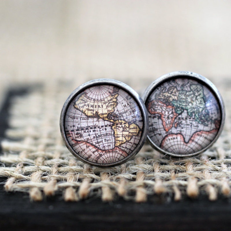 Globe Cufflinks - Etsy
