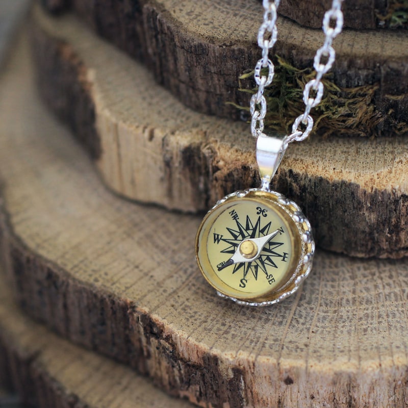 Compass Necklace - Etsy