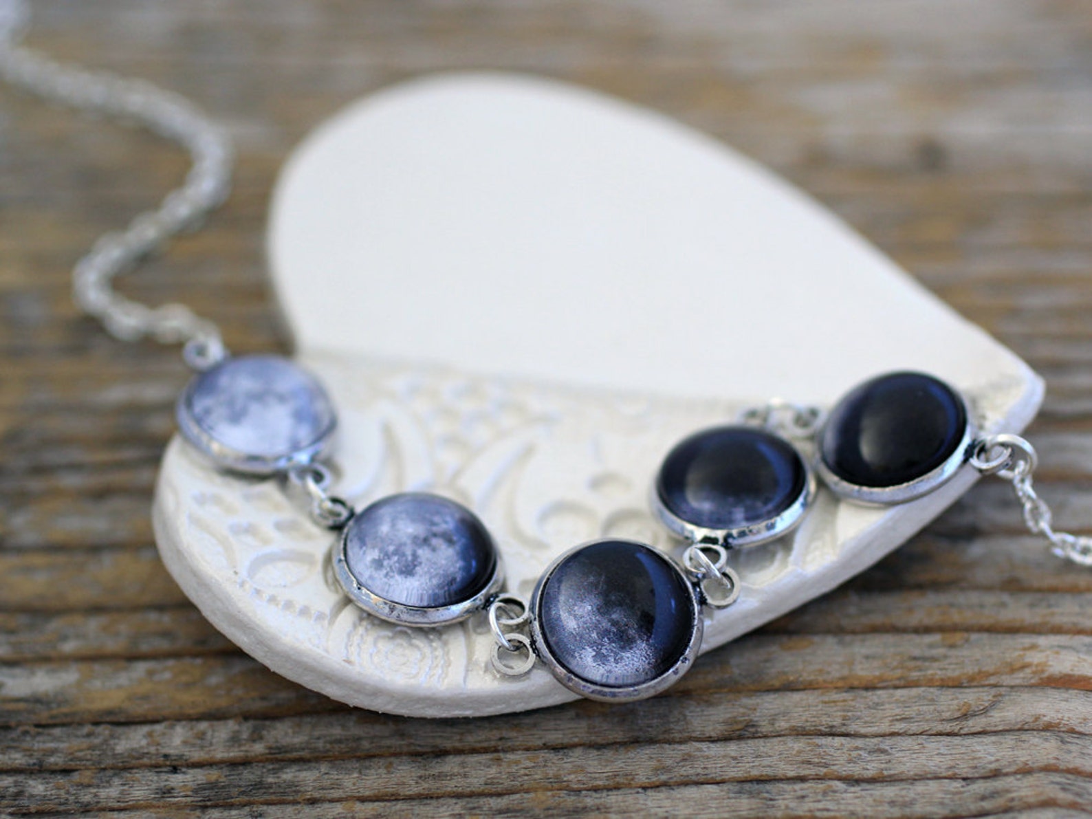 Moon Phase Necklace Moon Phases Moon Cycle Moon Necklace - Etsy
