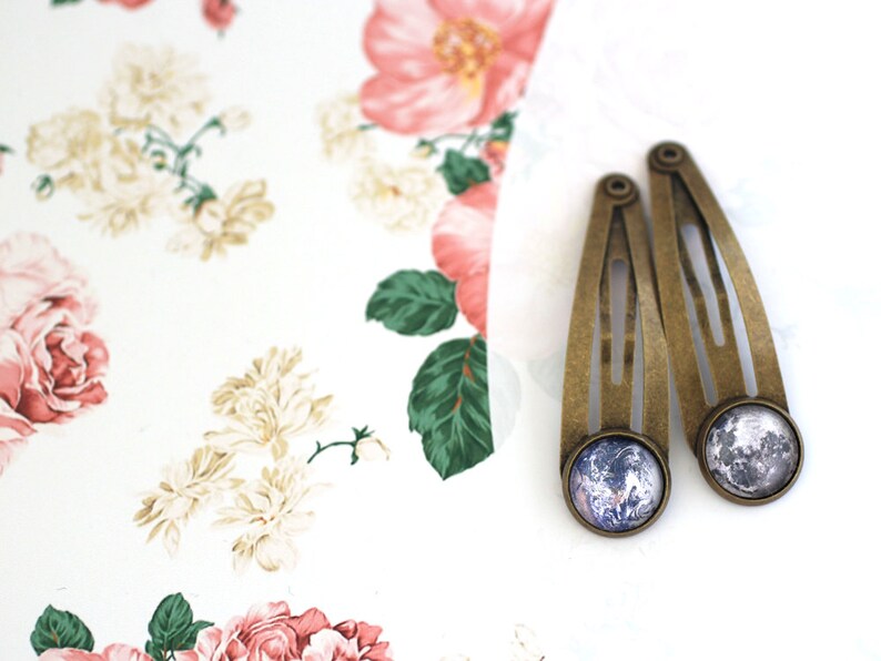 Planet Bobby Pin Solar System Hairpin Space Hairpins Moon - Etsy