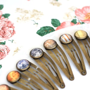 Planet Bobby Pin, Solar System Hairpin, Space Hairpins, Moon Hairpin ...