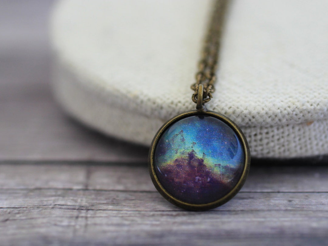 Supernova, Supernova Necklace, Nebula Necklace, Green Nebula, Stardust ...