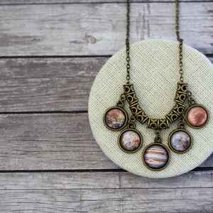Jupiter Necklace, Galilean Moons Necklace, Jupiter Moons Necklace ...