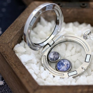 Earth, Moon, Earth and Moon, Earth and Moon Necklace, Earth Moon Locket ...
