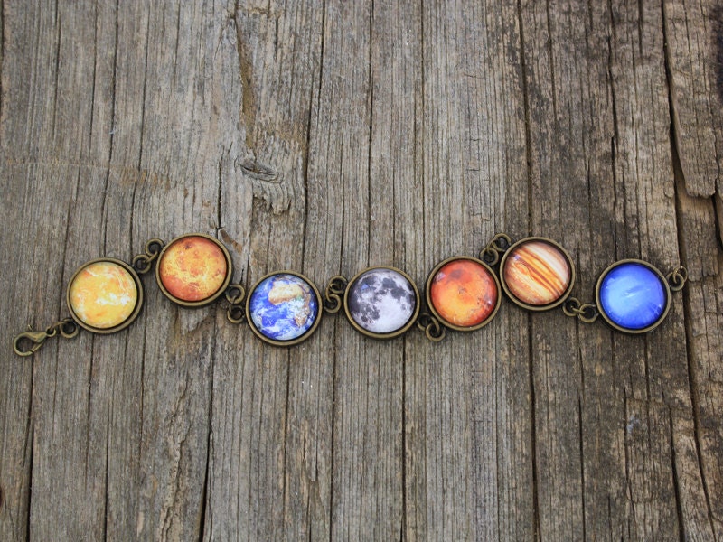 Planet Bracelet Solar System Bracelet Galaxy Bracelet | Etsy