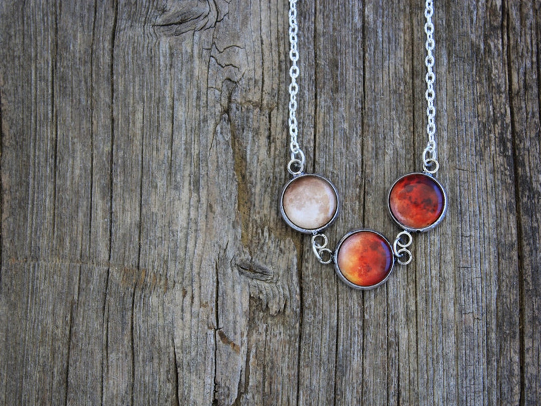 Lunar Eclipse Necklace, Lunar Eclipse, Moon Eclipse, Moon Phases, Moon ...