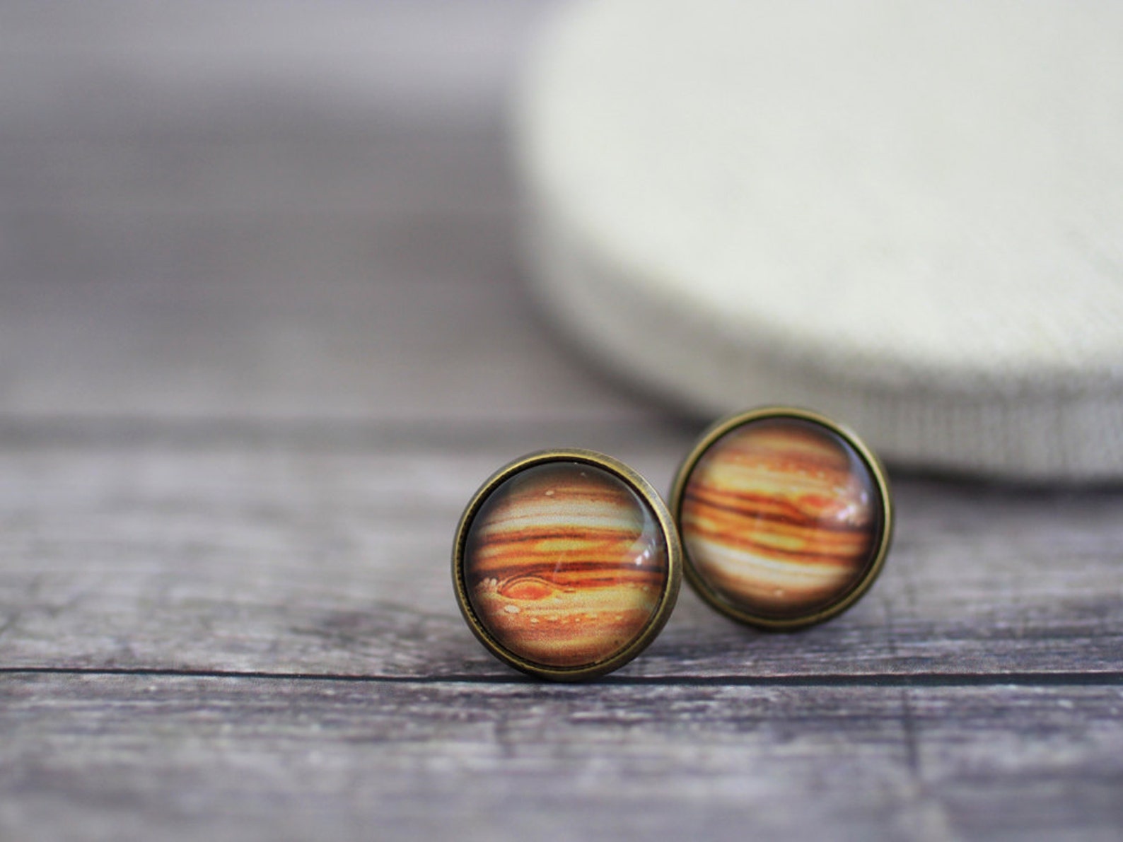 Jupiter Earrings Jupiter Studs Solar System Earrings | Etsy