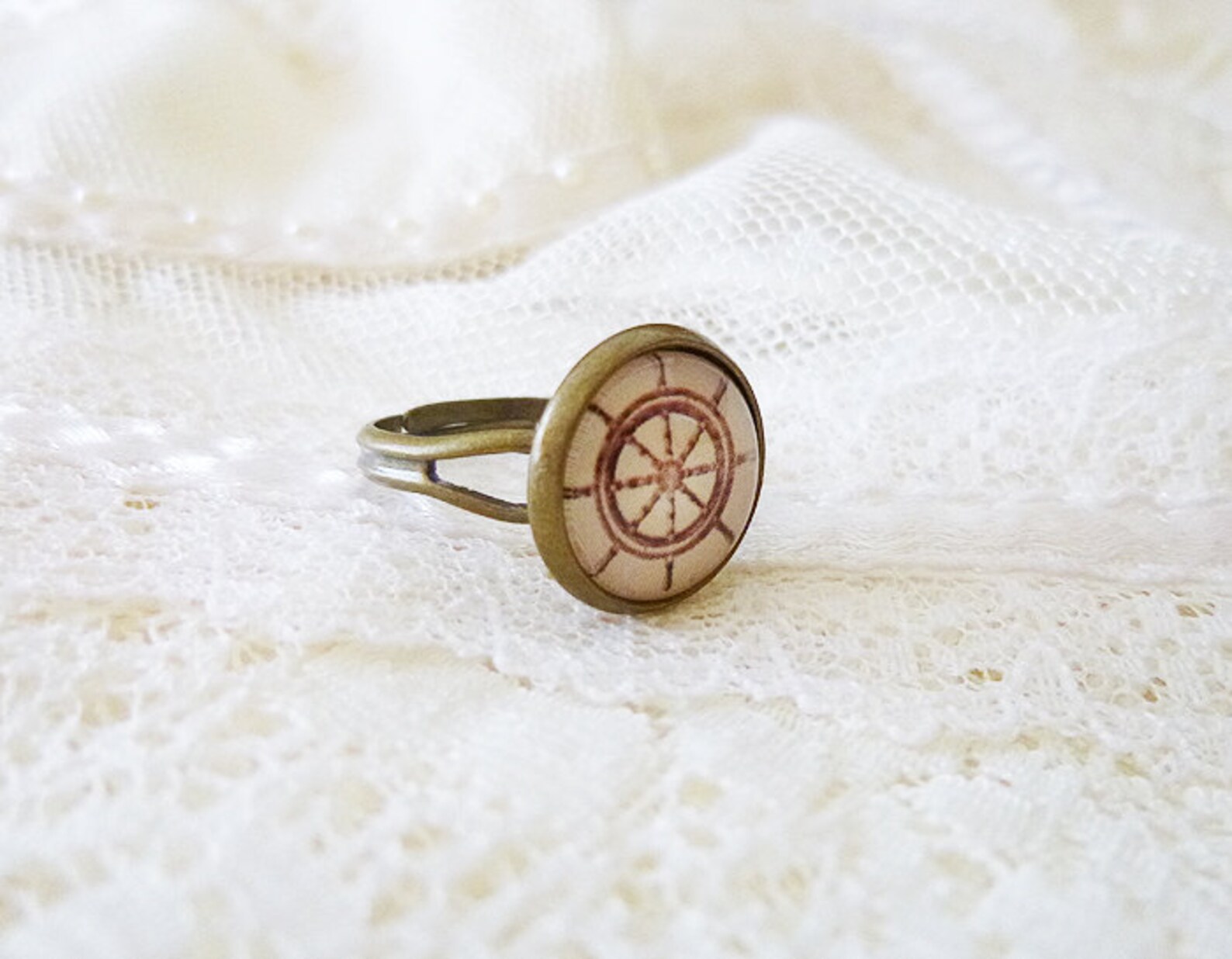 Rudder Ring Ship Wheel Ring Nautical Ring Retro Ship Wheel - Etsy