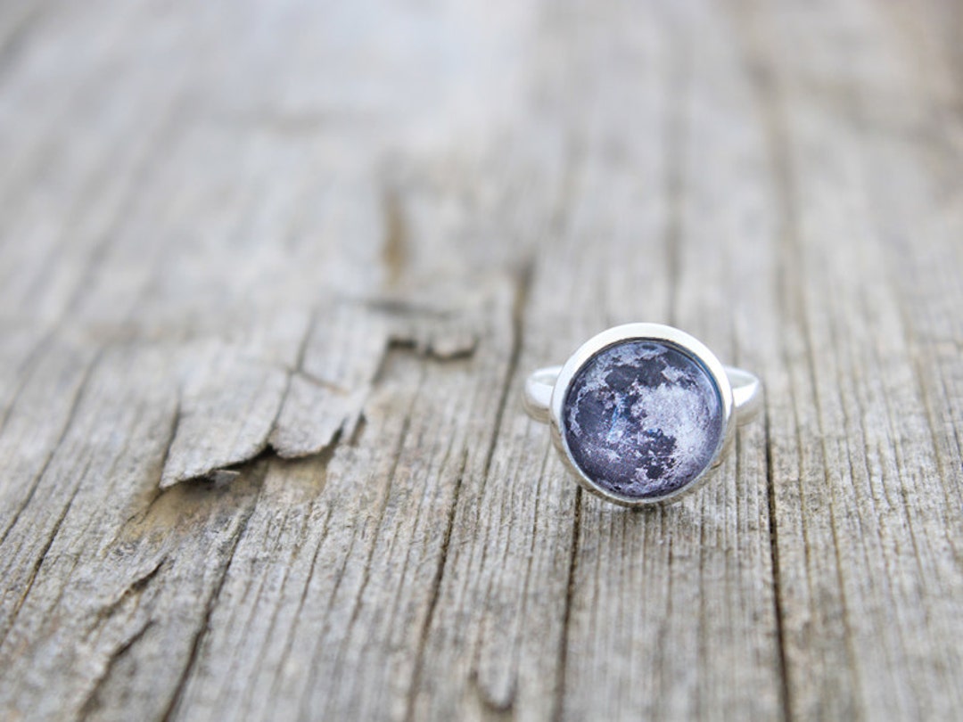 Moon, Moon Jewelry, Full Moon, Moon Ring, Full Moon Ring, Silver Moon ...