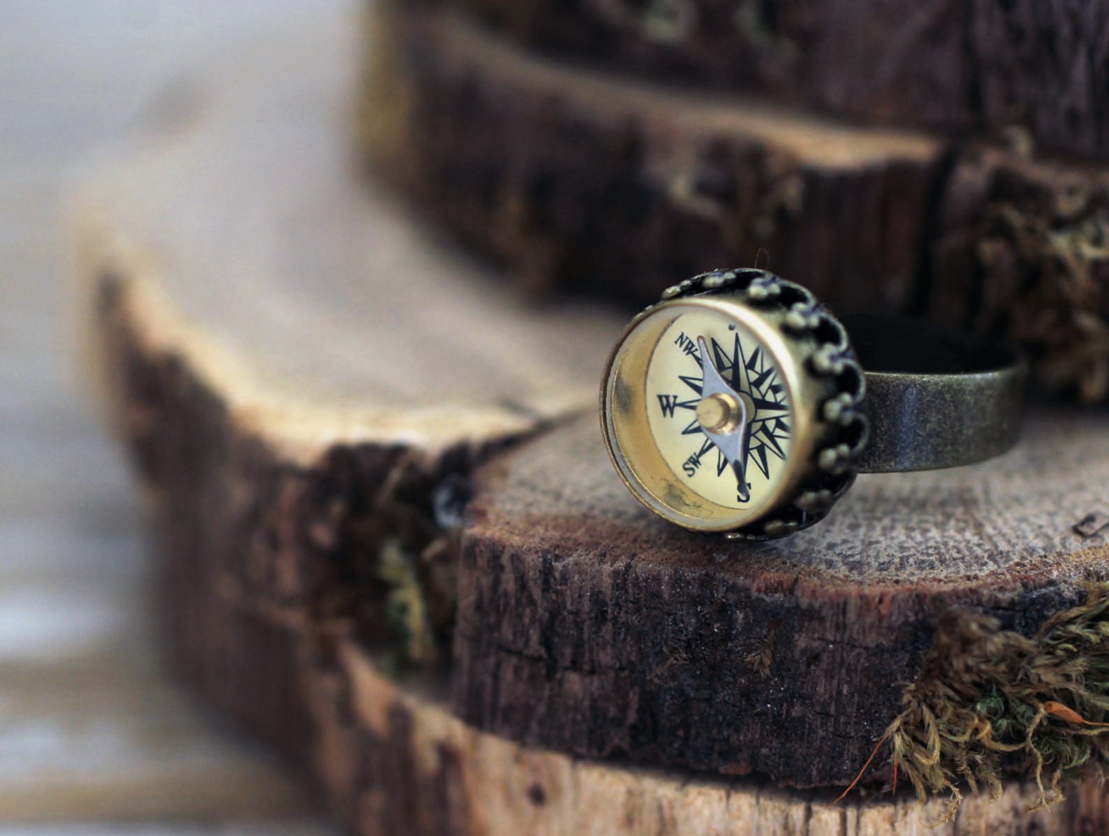 Compass Ring Compass Jewelry Functioning Compass Ring - Etsy