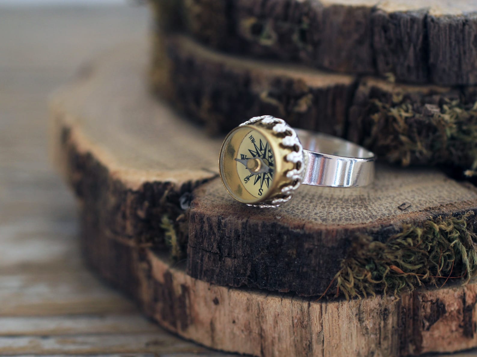 Compass Ring Compass Jewelry Functioning Compass Ring - Etsy