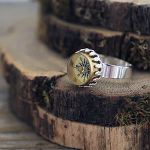 Compass Ring, Compass Jewelry, Functioning Compass Ring, Nautical ...