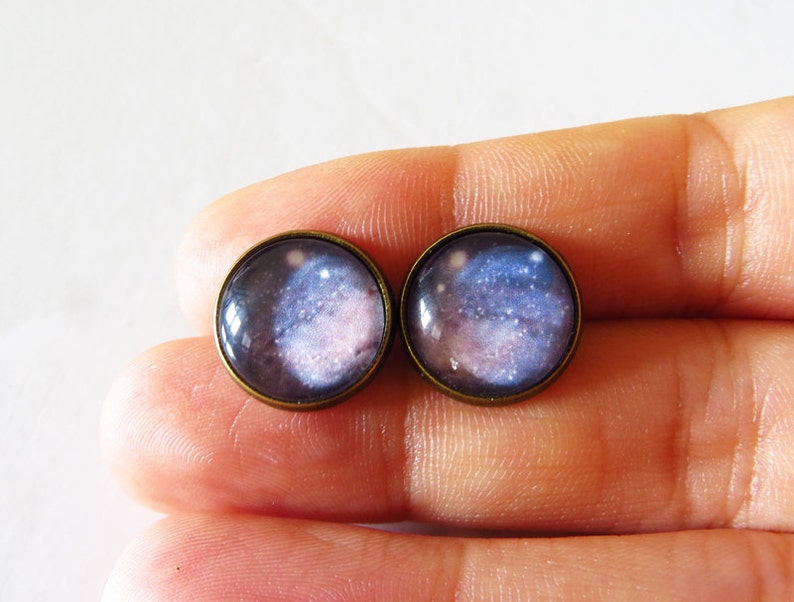 Milky Way Earrings Milky Way Galaxy Studs Milky Way Nebula | Etsy