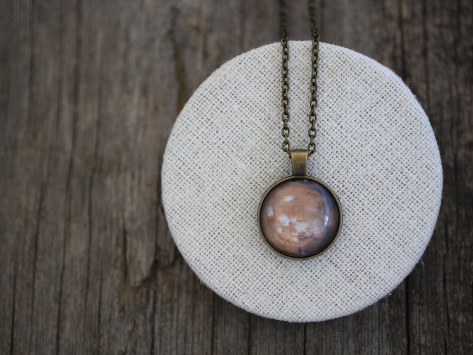 Planet Mars Necklace, Mars Necklace, Mars, Mars Jewelry, Mars Pendant ...