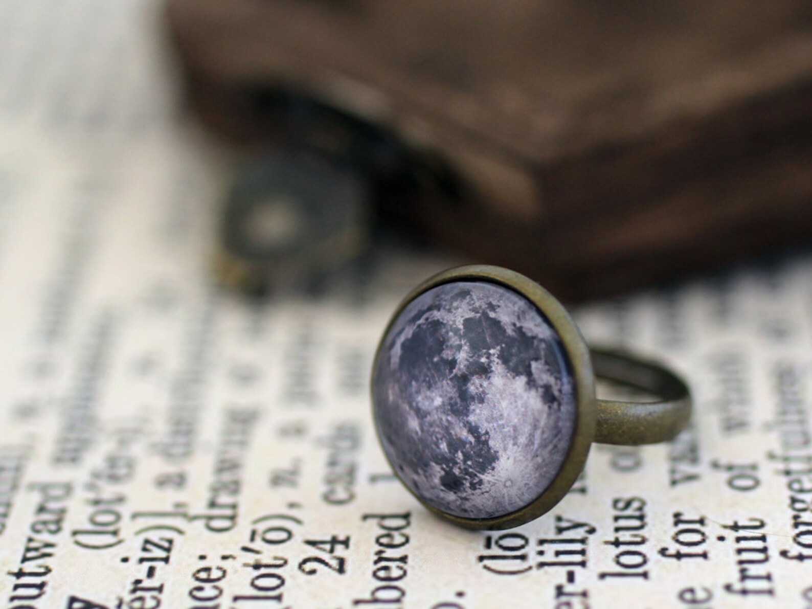 Moon Ring Full Moon Ring Solar System Ring Moon Phase Moon | Etsy