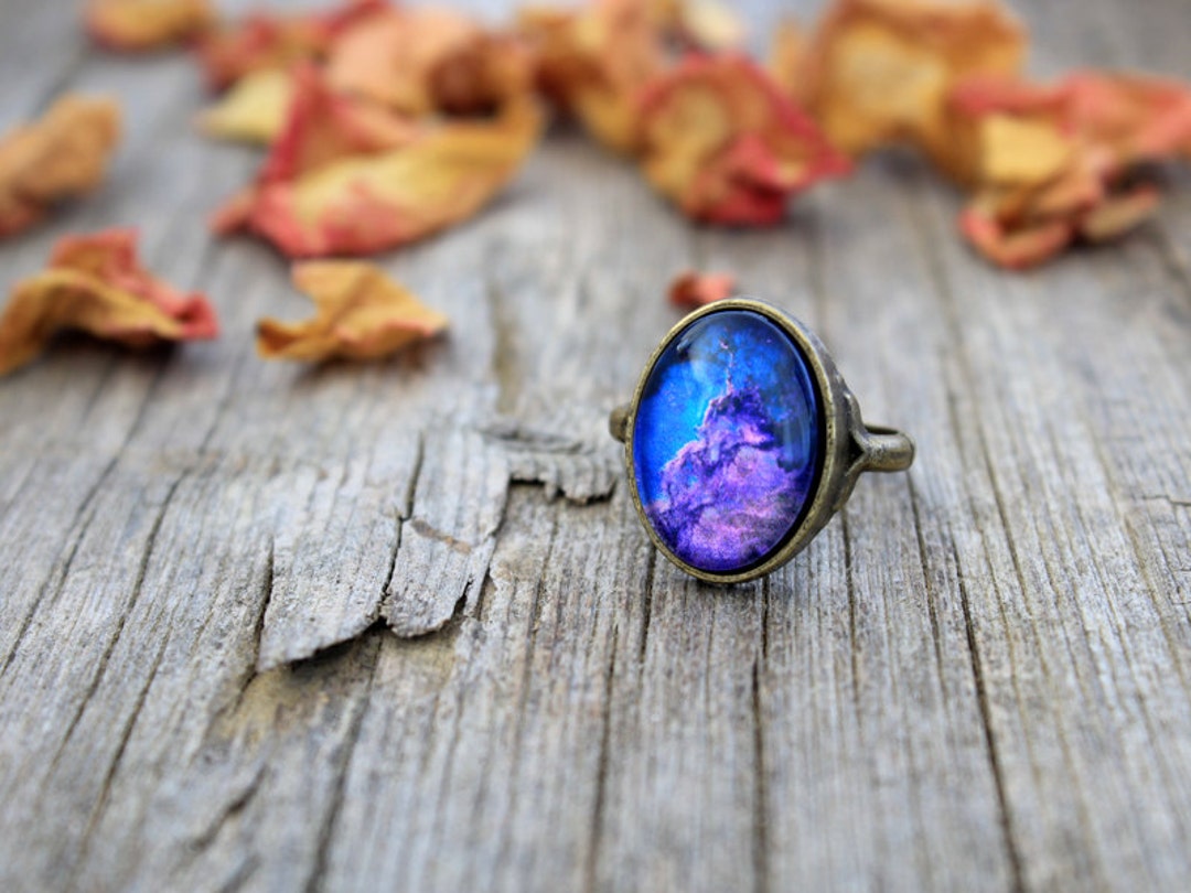 Purple Nebula, Blue Nebula, Nebula, Nebula Ring, Nebula Jewelry, Purple ...